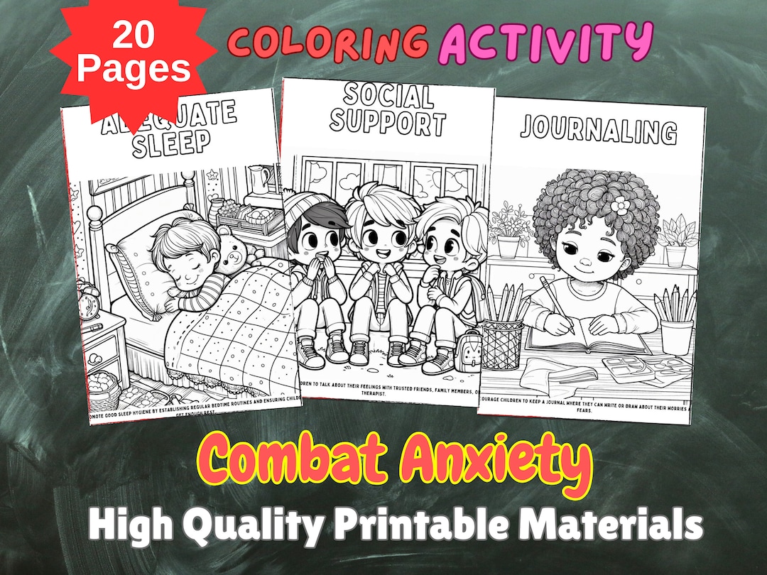 Anxiety Relief Coloring Pages, Mental Health,anti Stress, Anti-anxiety ...