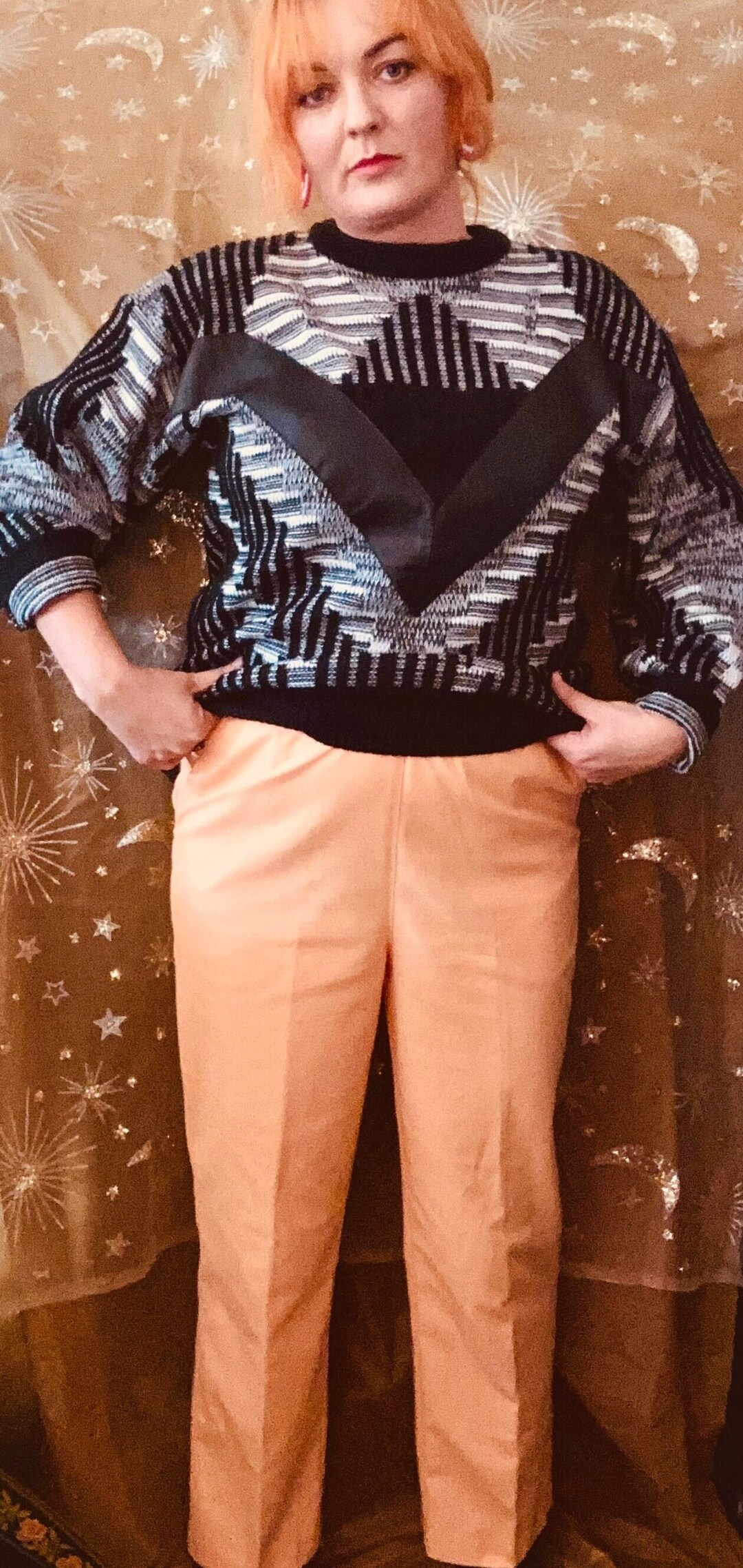 80s Peach Colored Pants Slacks Pockets Straight Leg MOM Soft - Etsy