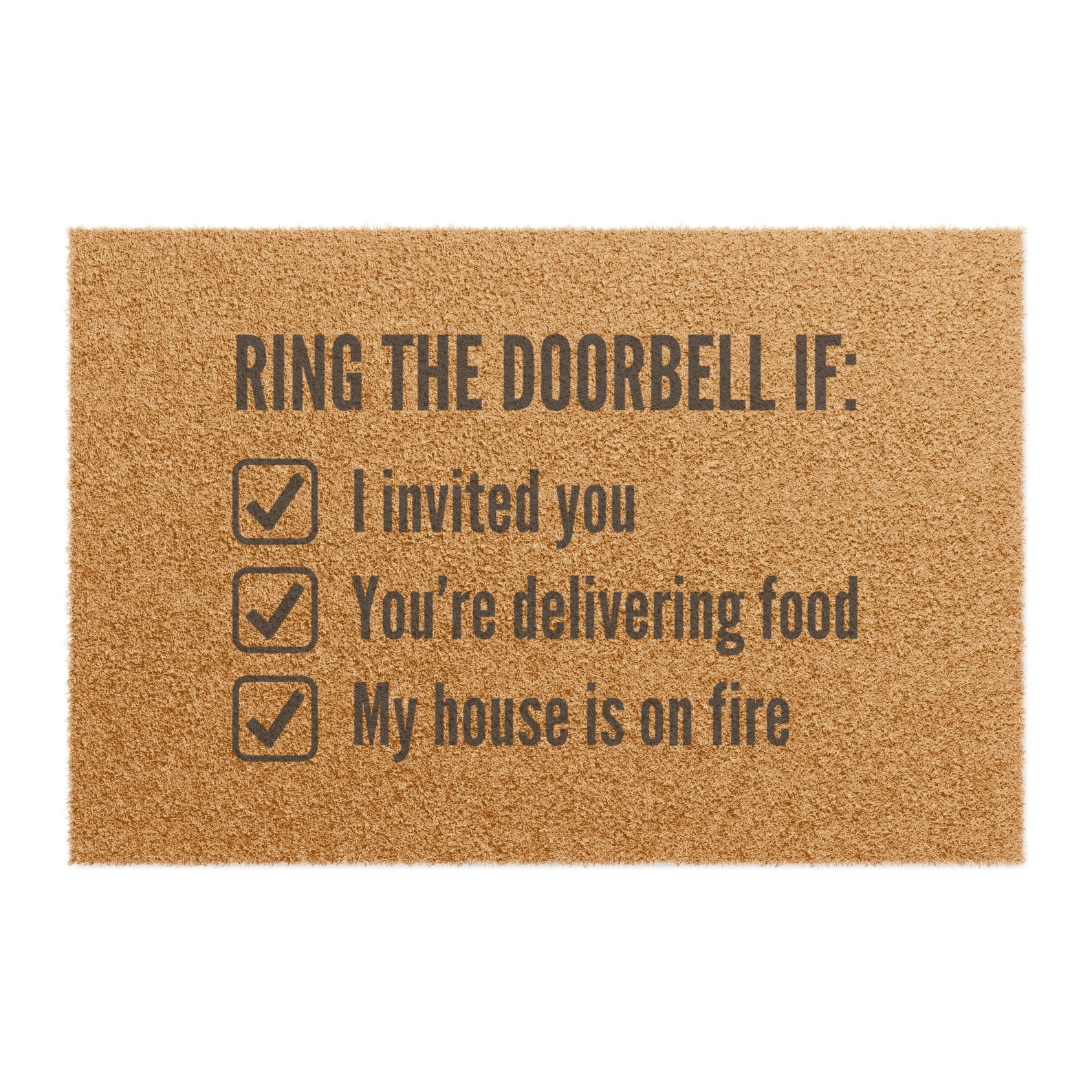 Ring the Doorbell Sign, Please Leave Doormat, Funny Door Mat, Funny ...