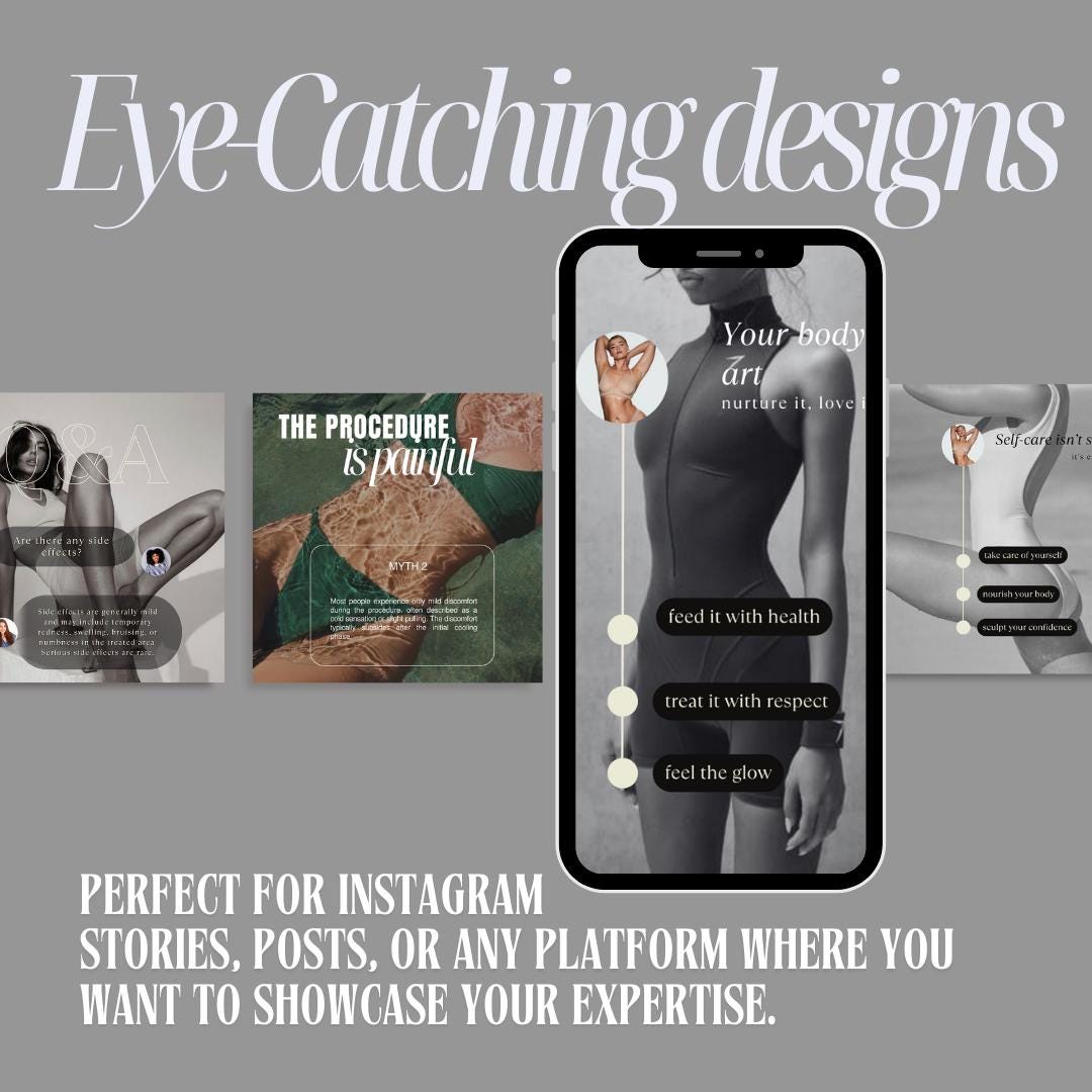 Coolsculpting Instagram Templates: Q&A, Tips, Quotes (editable Canva ...