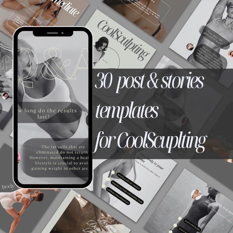 Coolsculpting Instagram Templates: Q&A, Tips, Quotes (editable Canva ...