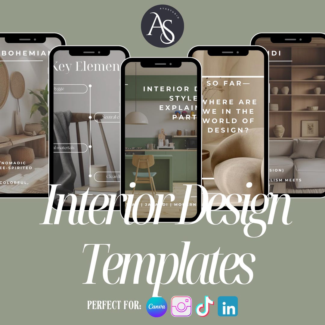 Interior Design Instagram Templates: Home Decor Social Media (canva ...