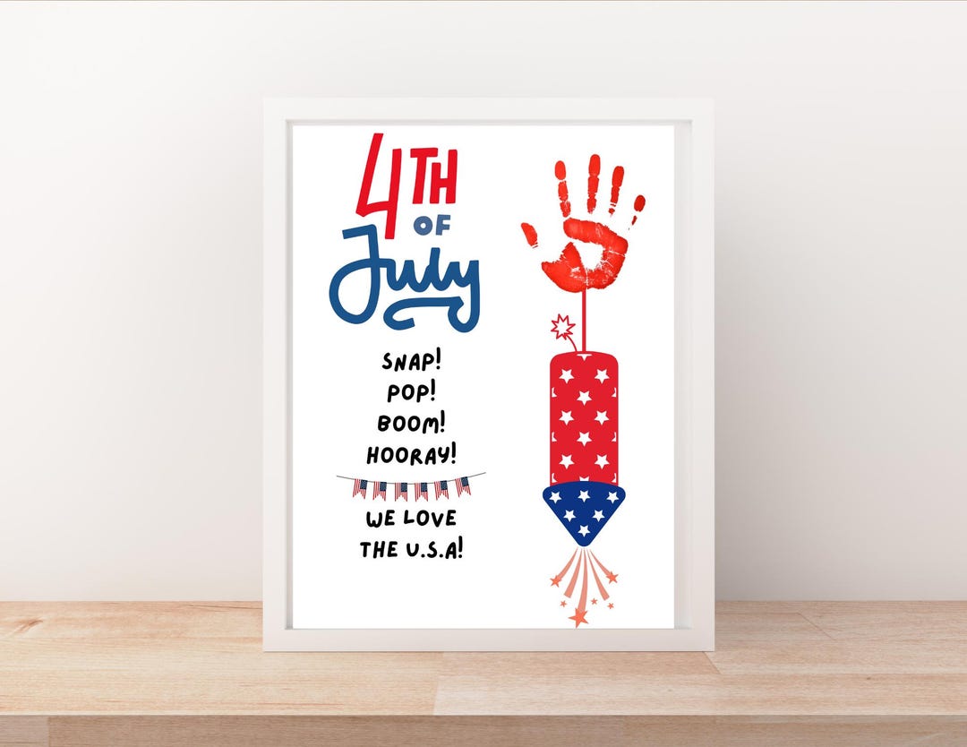 Handprint Fourth of July Craft, School Fourth of July Craft, Kid ...