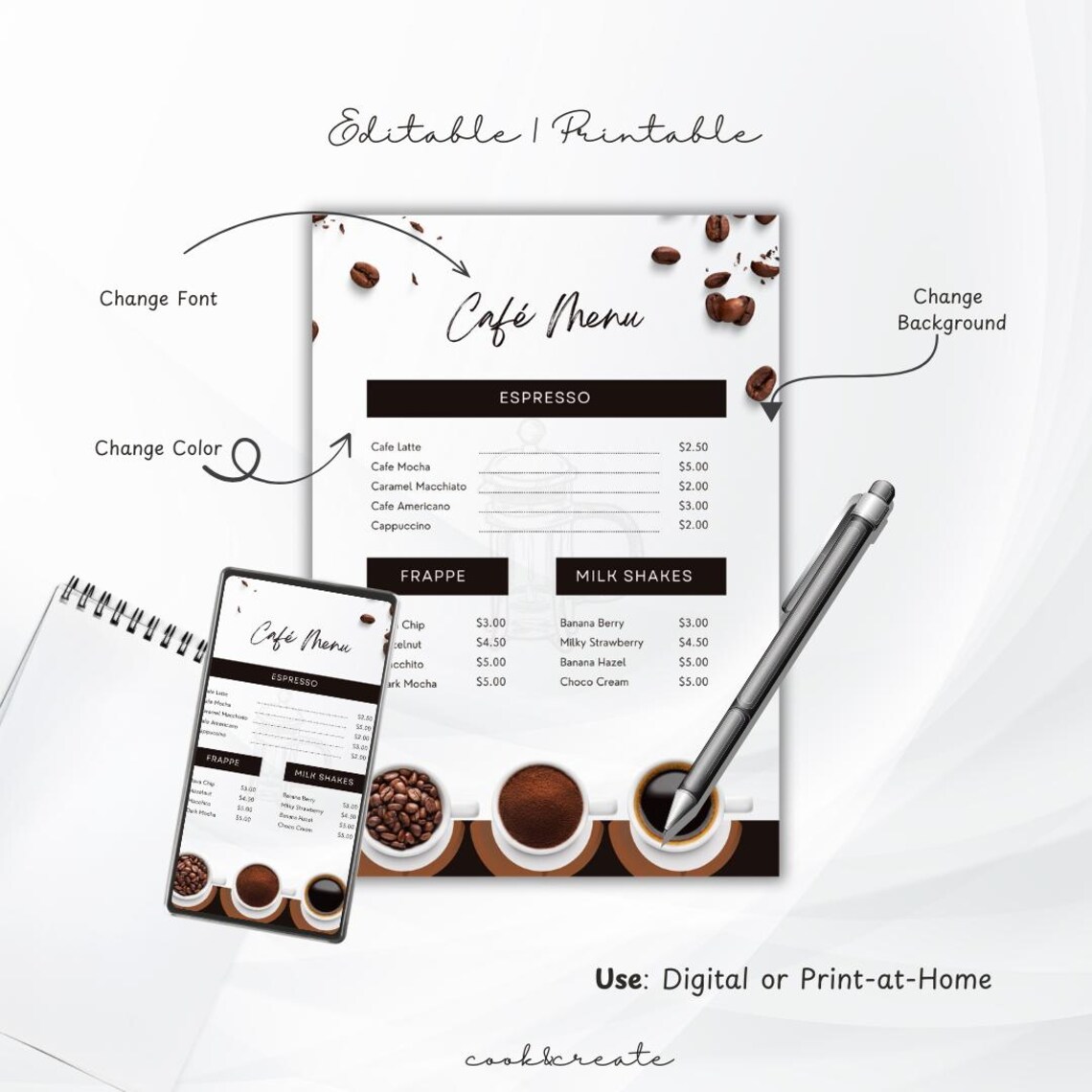 30 Editable Menu Templates | Printable Restaurant & Café Menu | Canva ...