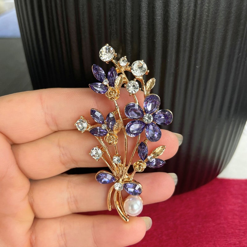 Purple Brooch - Etsy