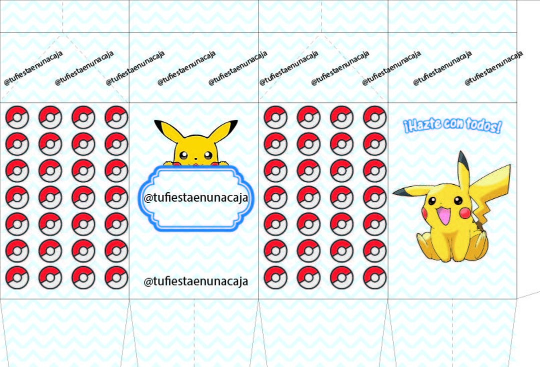Printable Pokémon Pikachu Pokéballs Box - Etsy