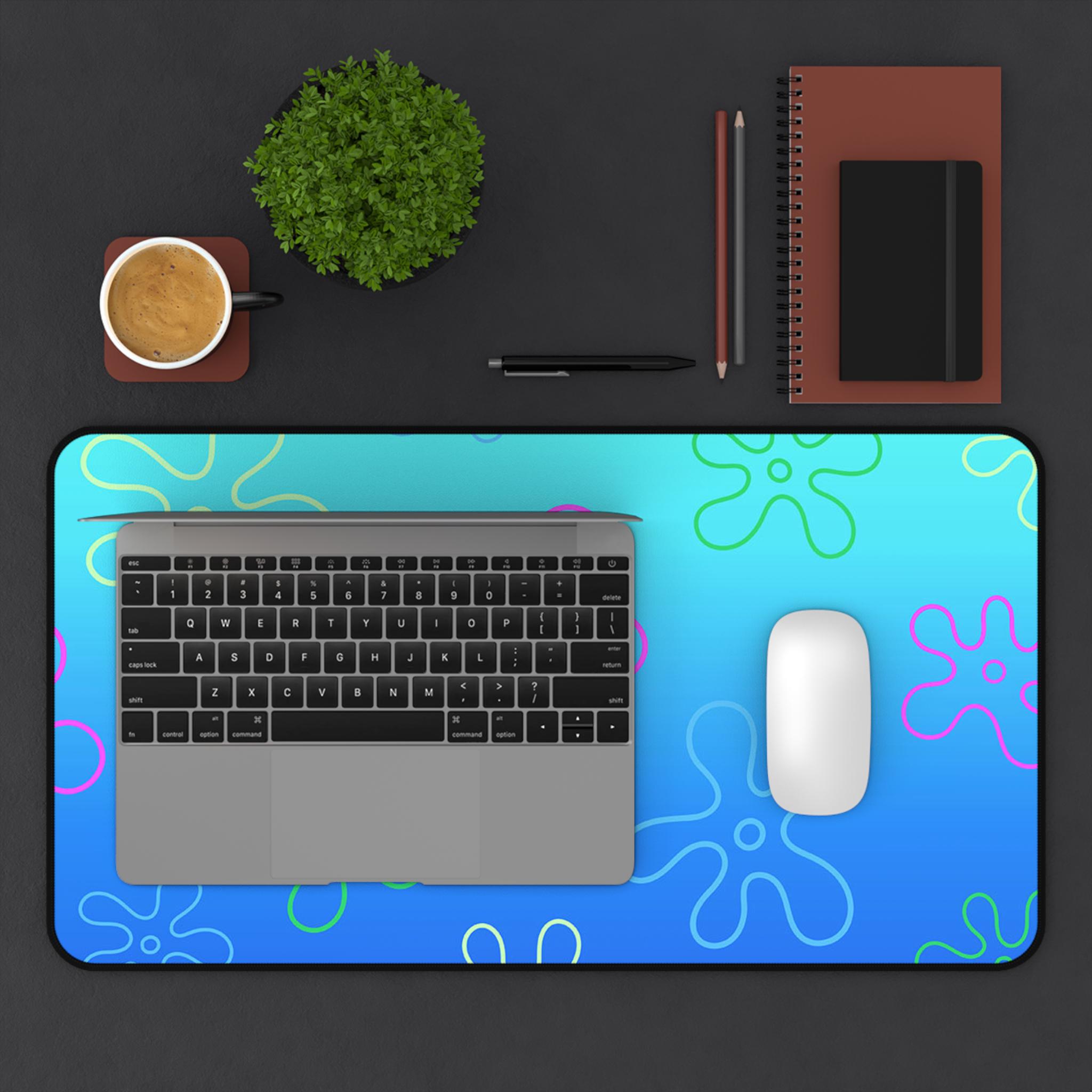 Spongebob Floral Mouse Pad, Desk Mat, Office Decor, Office Gifts ...