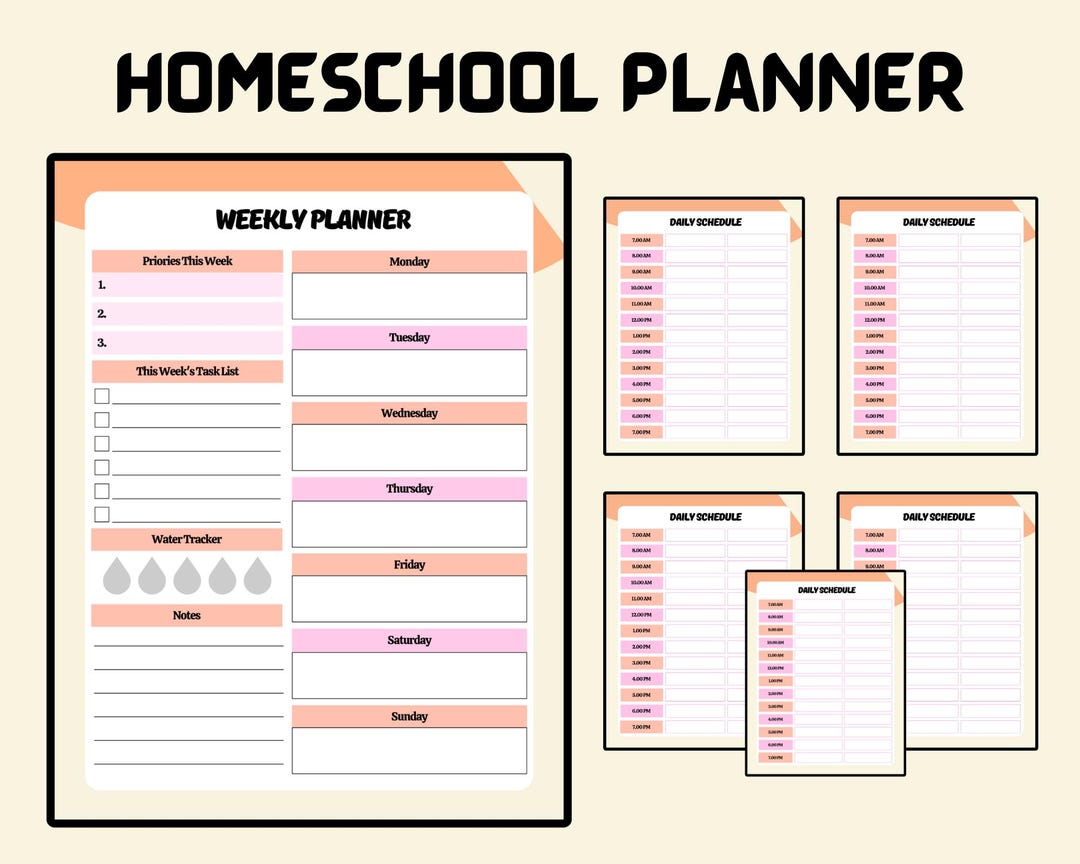 Printable Homeschool Planner | Weekly & Daily Schedule Organizer ...