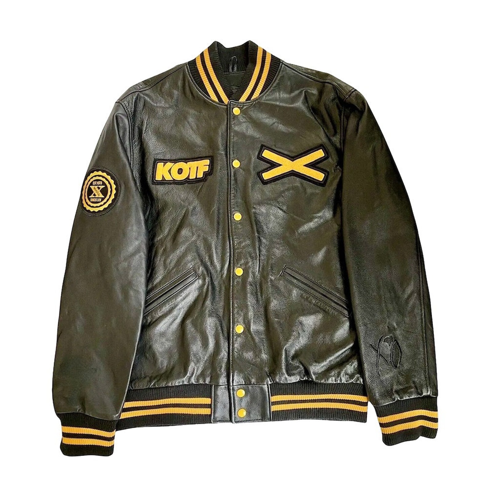 Handmade Weeknd XO Varsity Jacket Green and Yellow Handmade Cosplay ...