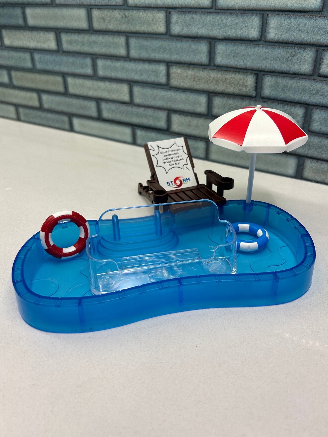 Pool Business Card Holder Custom Display - Etsy