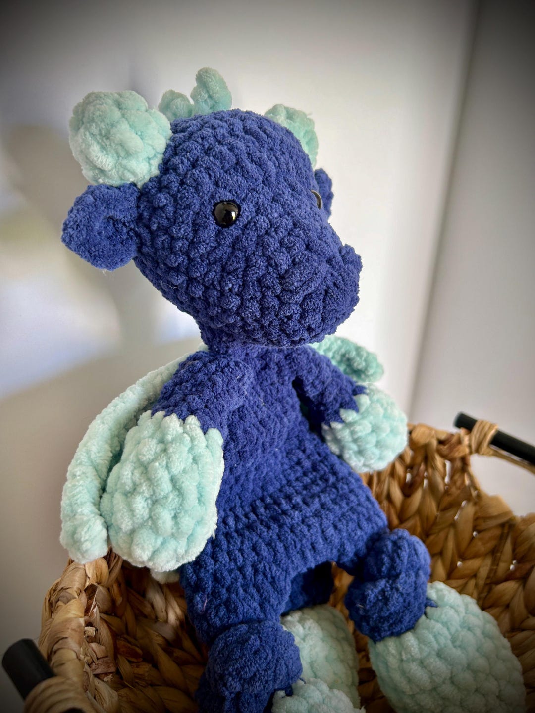 Blue Dragon Amigurumi | Dragon Snuggler | Dragon | Dragon Lovey ...