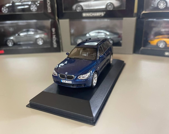 Bmw 5 Series E61 Touring 1:43 Kyosho Blue - Etsy