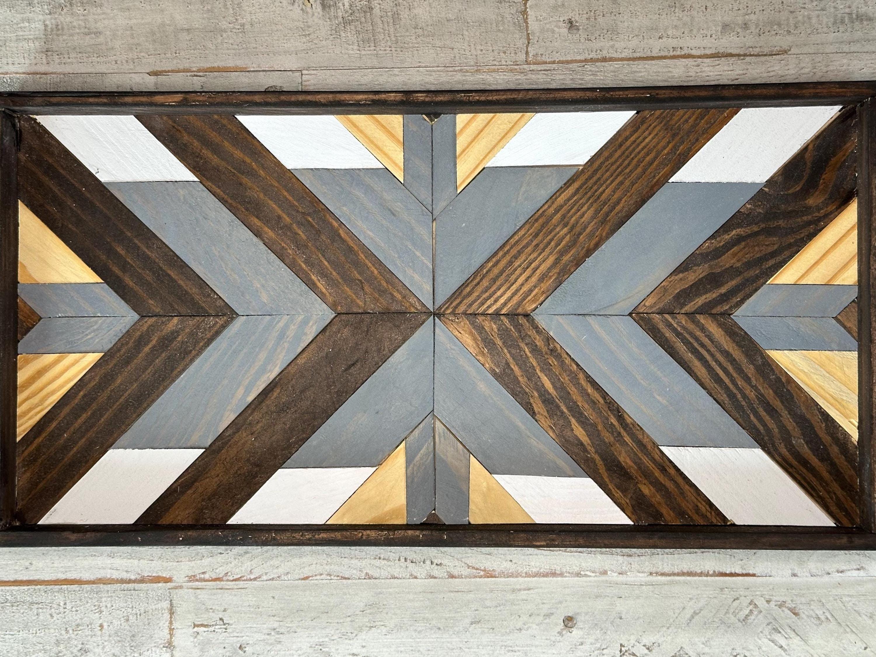 Handcrafted Wood Mosaic Barn Quilt-rustic Farmhouse Wall Art or Tray - Etsy