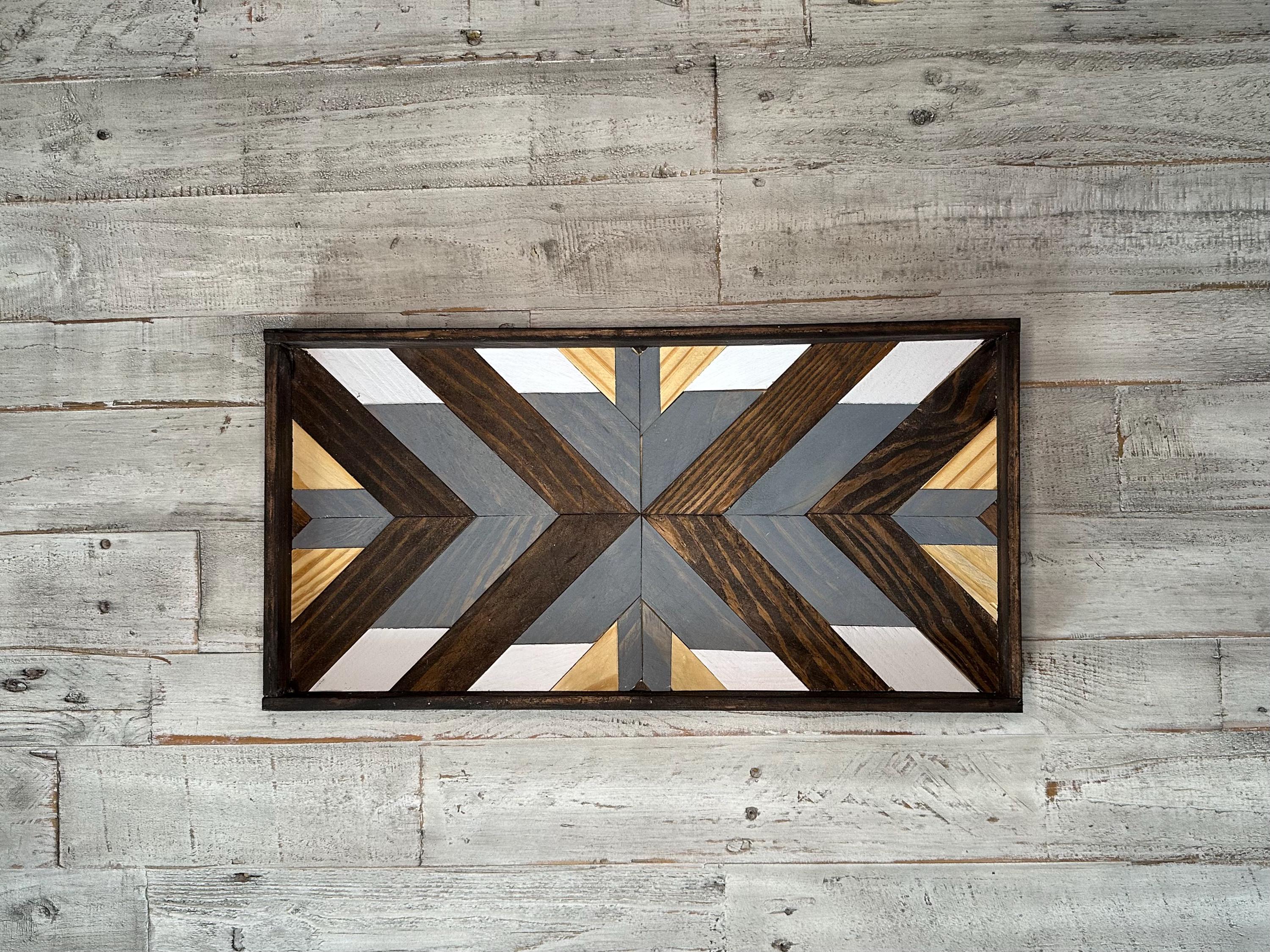 Handcrafted Wood Mosaic Barn Quilt-rustic Farmhouse Wall Art or Tray - Etsy