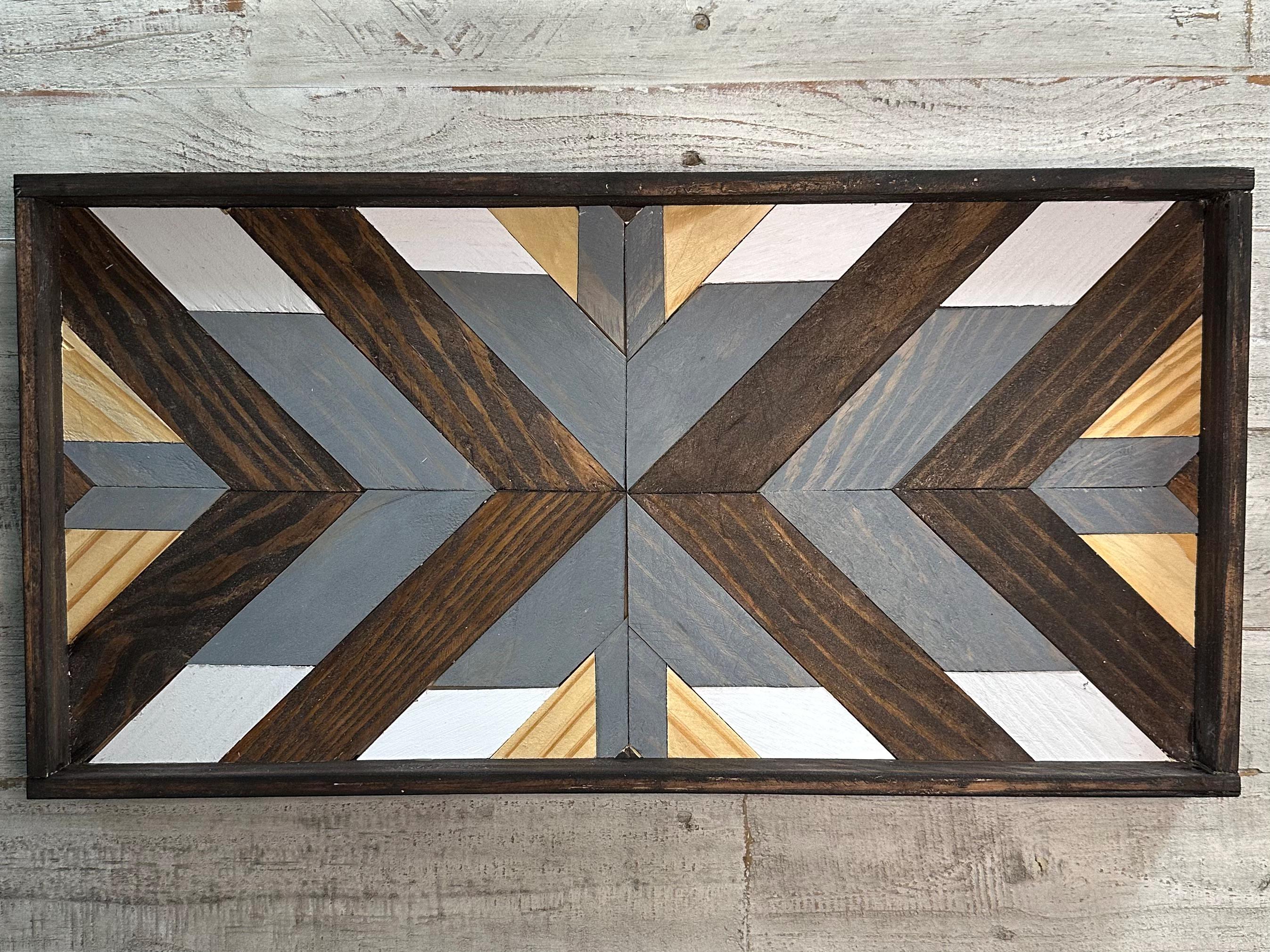Handcrafted Wood Mosaic Barn Quilt-rustic Farmhouse Wall Art or Tray - Etsy