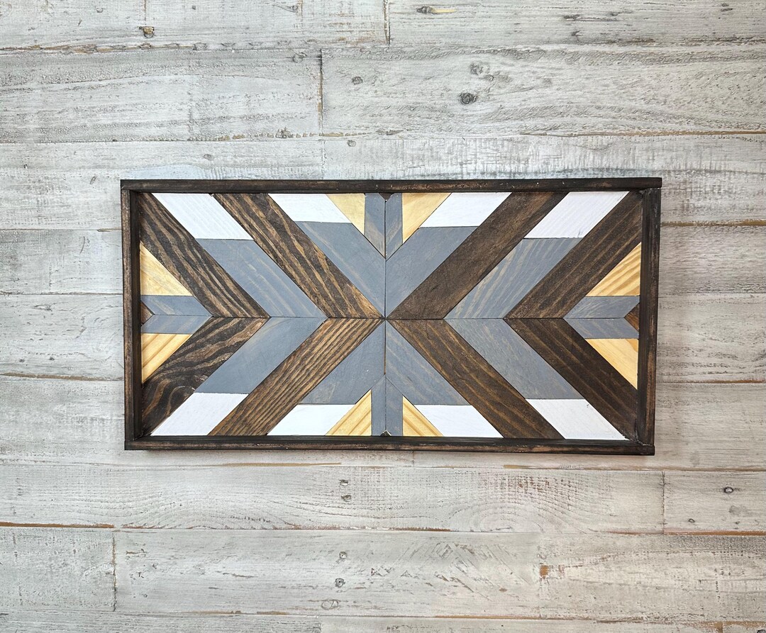 Handcrafted Wood Mosaic Barn Quilt-rustic Farmhouse Wall Art or Tray - Etsy