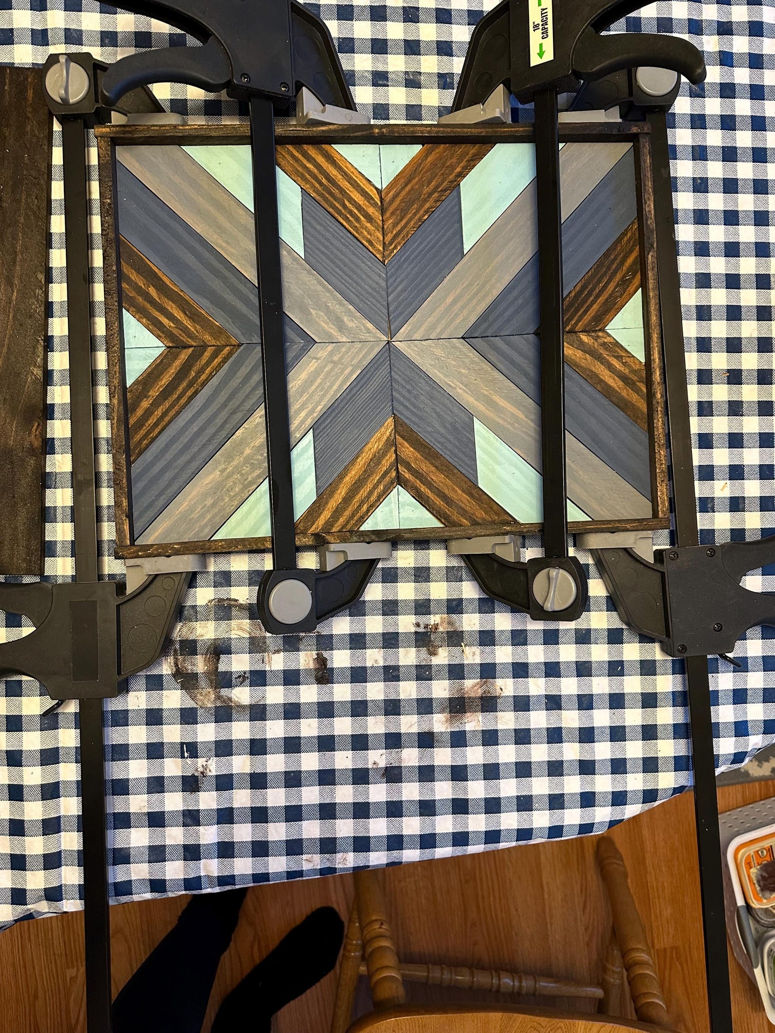 Handcrafted Wood Mosaic Barn Quilt Wall Art Tray - Etsy
