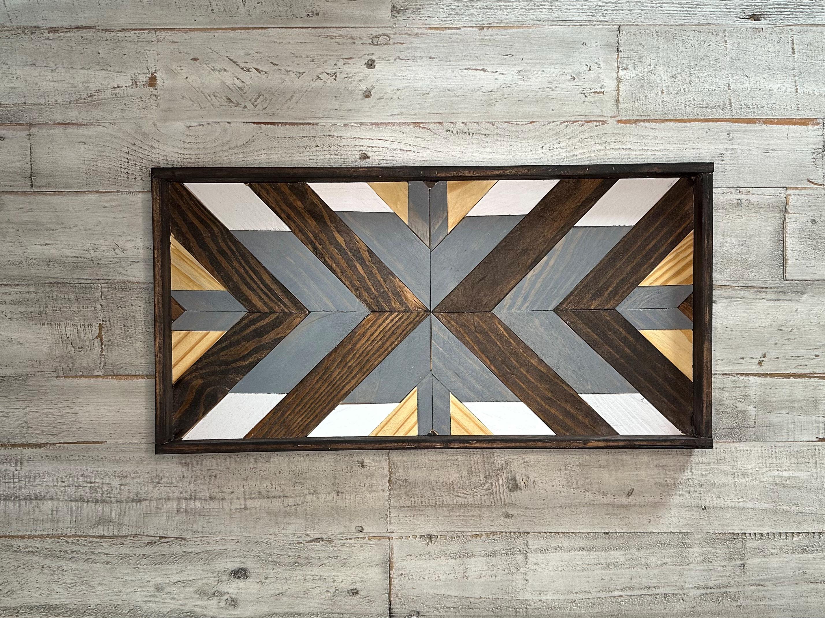 Handcrafted Wood Mosaic Barn Quilt-rustic Farmhouse Wall Art or Tray - Etsy