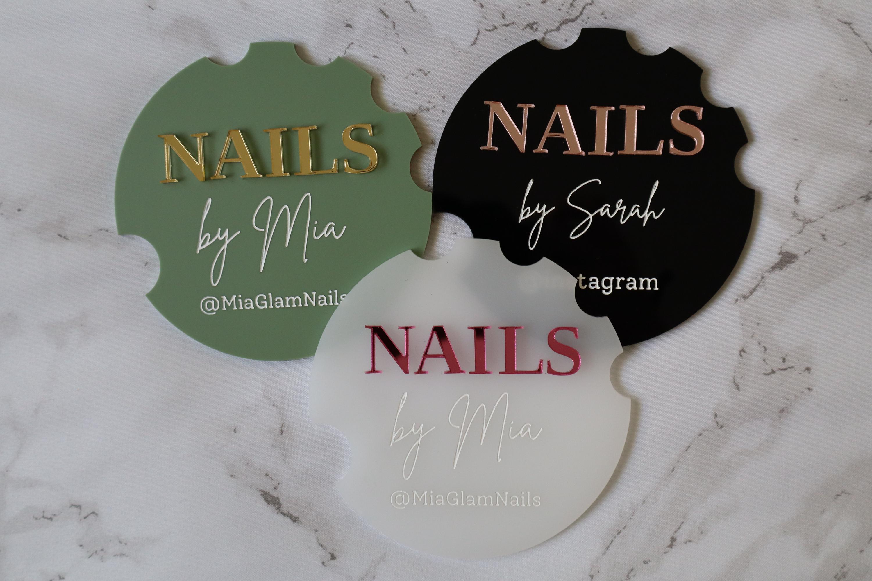 Personalized Acrylic Nailfie Disc Photo Prop for Social Media Business ...