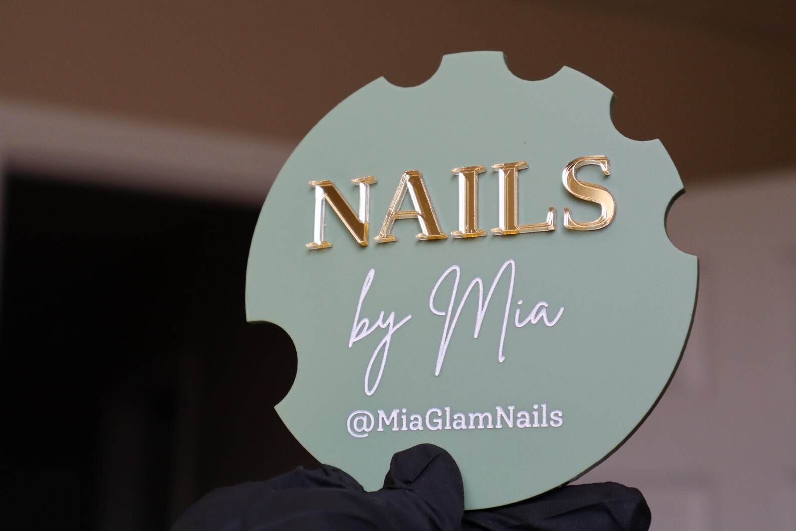 Personalized Acrylic Nailfie Disc Photo Prop for Social Media Business ...