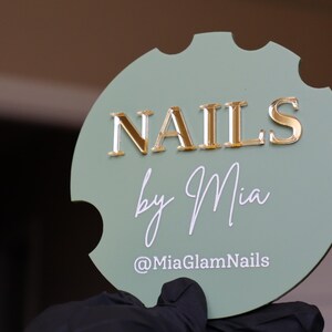 Personalized Acrylic Nailfie Disc Photo Prop for Social Media Business ...