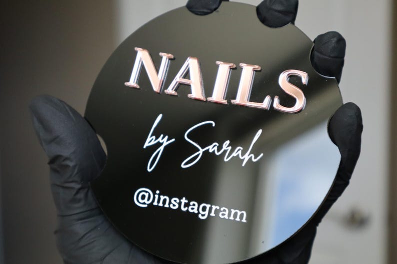 Personalized Acrylic Nailfie Disc Photo Prop for Social Media Business ...