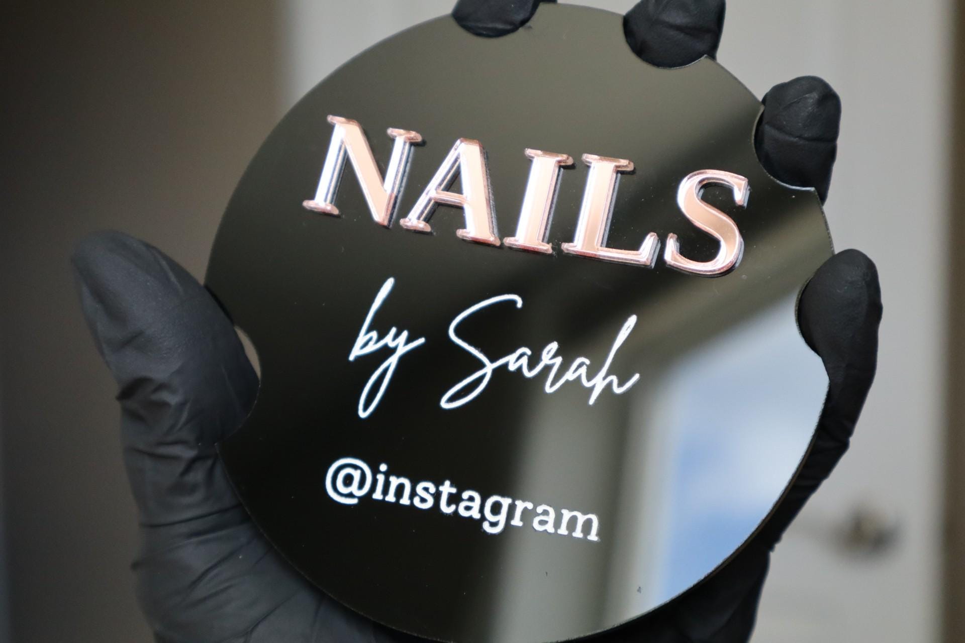 Personalized Acrylic Nailfie Disc Photo Prop for Social Media Business ...