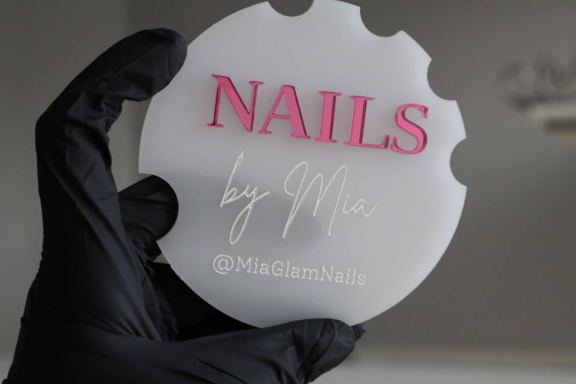 Personalized Acrylic Nailfie Disc Photo Prop for Social Media Business ...
