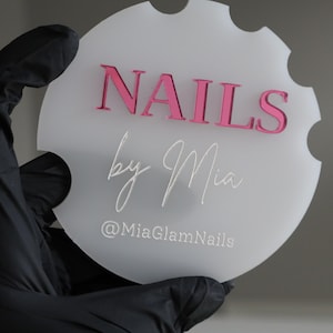 Personalized Acrylic Nailfie Disc Photo Prop for Social Media Business ...
