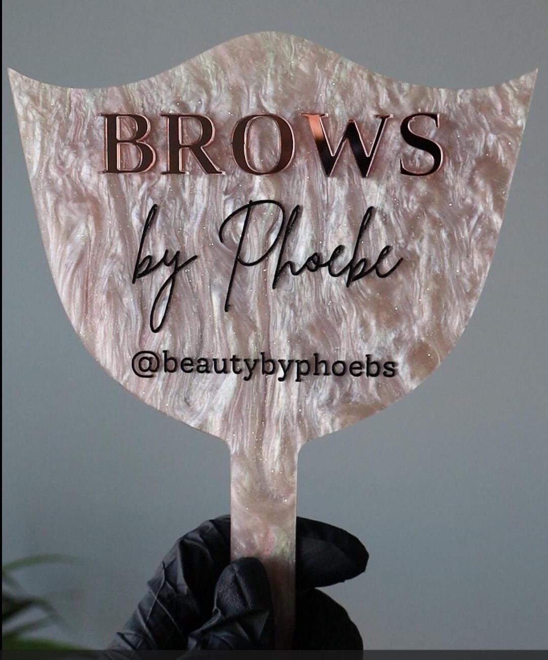 Personalized Brow Technician Prop Handheld Mirror for Social Media ...