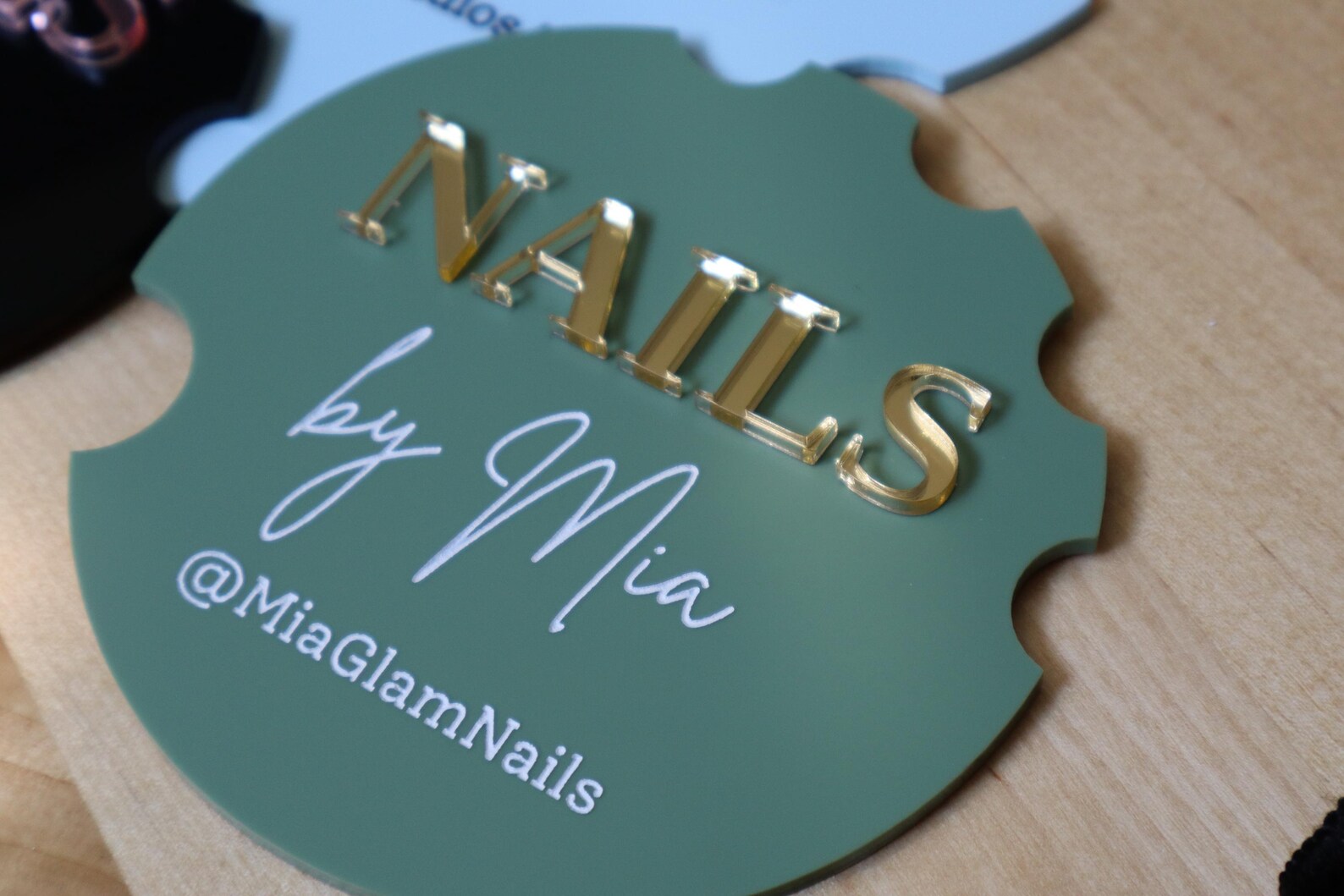 Personalized Acrylic Nailfie Disc Photo Prop for Social Media Business ...
