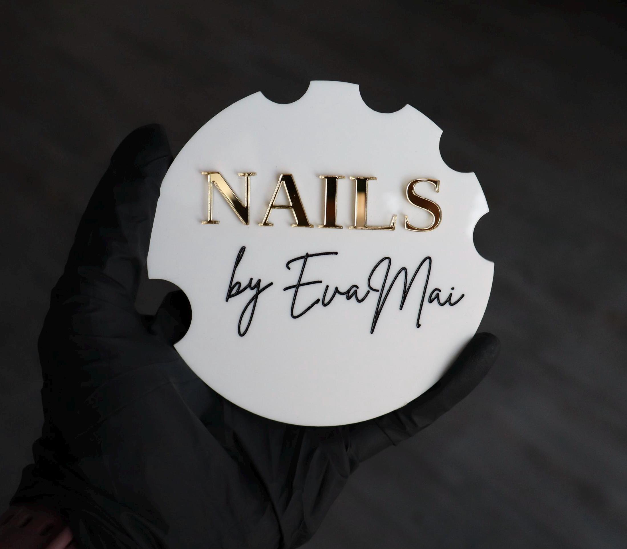 Personalized Acrylic Nailfie Disc Photo Prop for Social Media Business ...