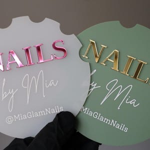 Personalized Acrylic Nailfie Disc Photo Prop for Social Media Business ...