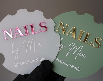 Personalized Acrylic Nailfie Disc Photo Prop for Social Media Business ...