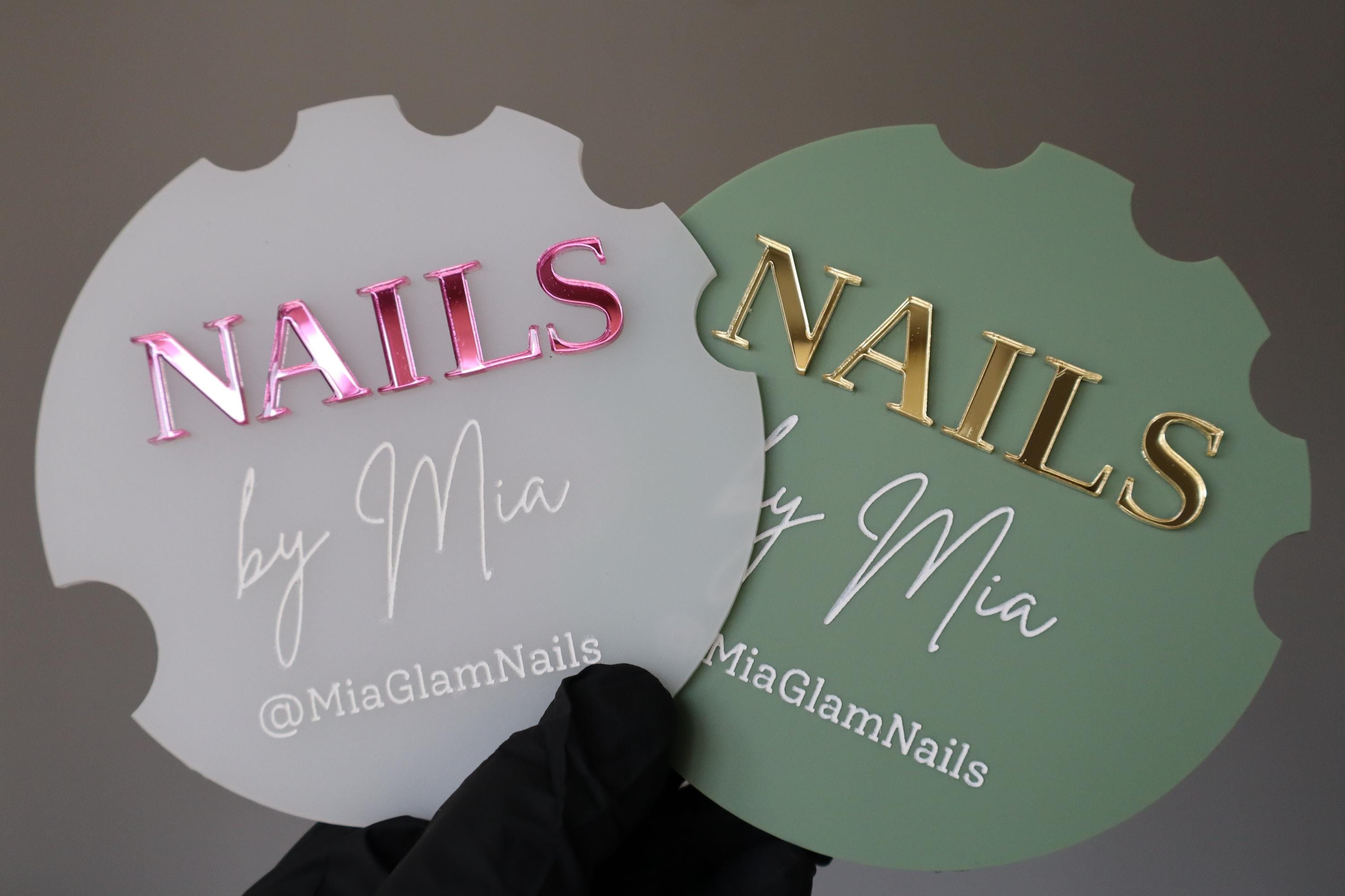 Personalized Acrylic Nailfie Disc Photo Prop for Social Media Business ...