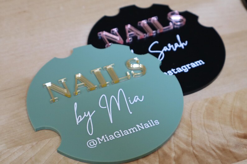 Personalized Acrylic Nailfie Disc Photo Prop for Social Media Business ...