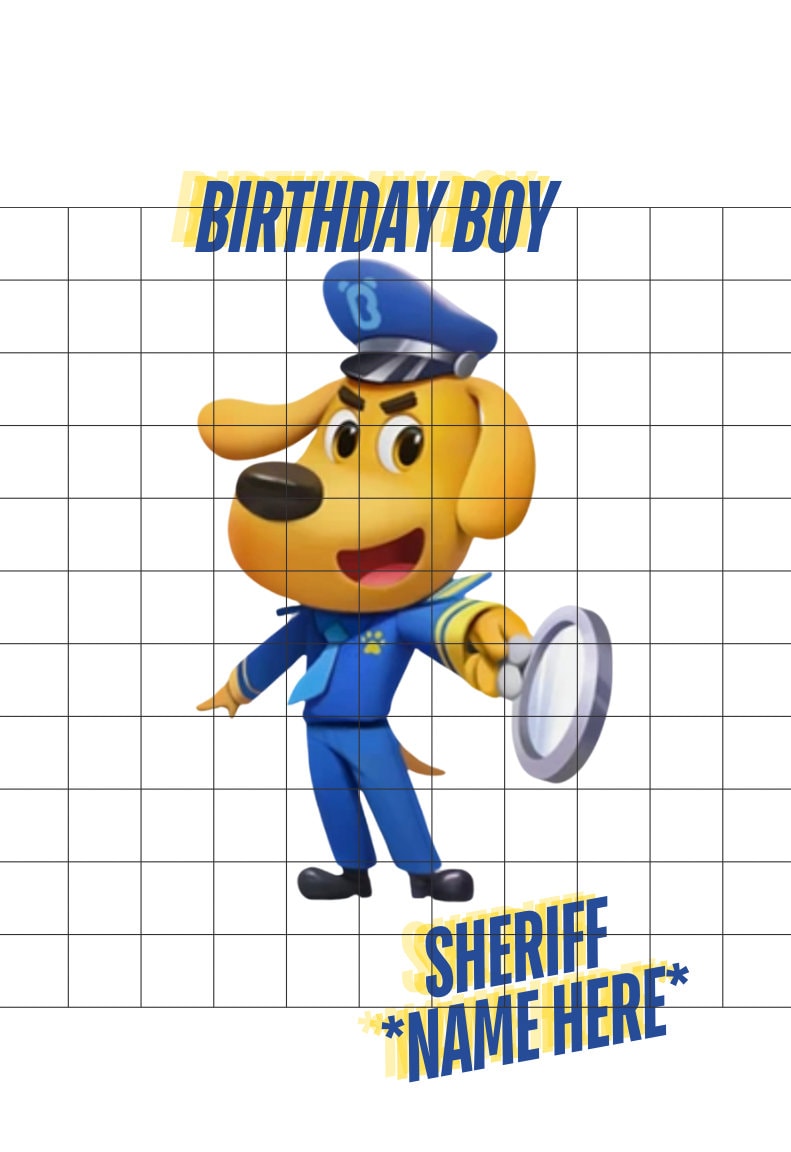 Sheriff Labrador PNG File for T-shirts, Party Labels, Birthday Party ...