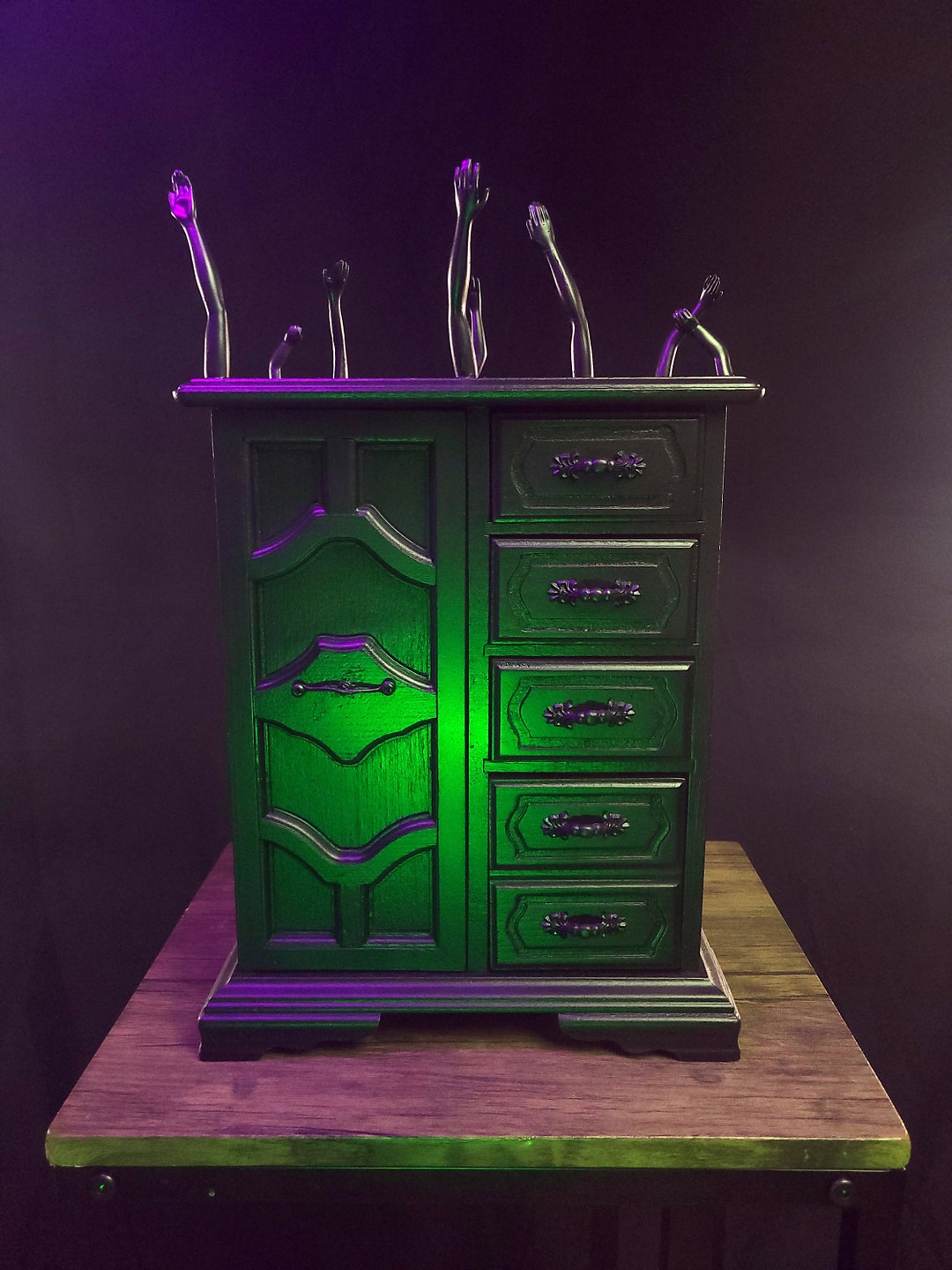 Haunted Hands Cabinet Handcrafted Spooky Music Box - Etsy