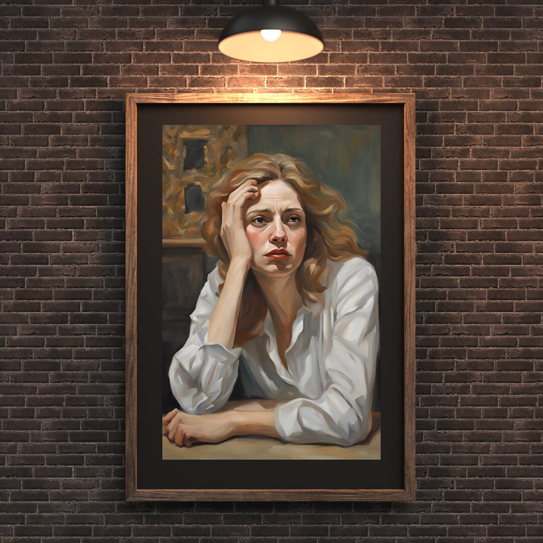 Moody Artwork, Woman Portrait Art, Printable Wall Art, Moody Poster ...