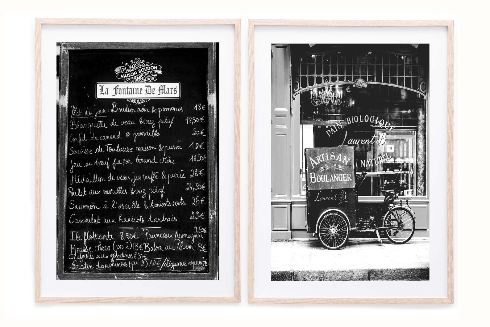 Paris Bakery and Menu Board Printable Photography for Kitchen - Etsy