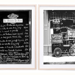 Paris Bakery and Menu Board Printable Photography for Kitchen Wall Art ...