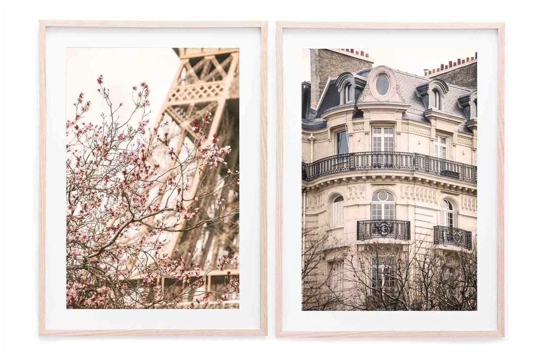 Set of Two Paris Prints for Wall Decor -paris Prints, Set of 2 Prints ...