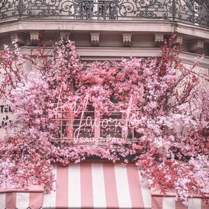 Paris Pink Cafe Printable Photography for Wall Decor - Instant Download ...