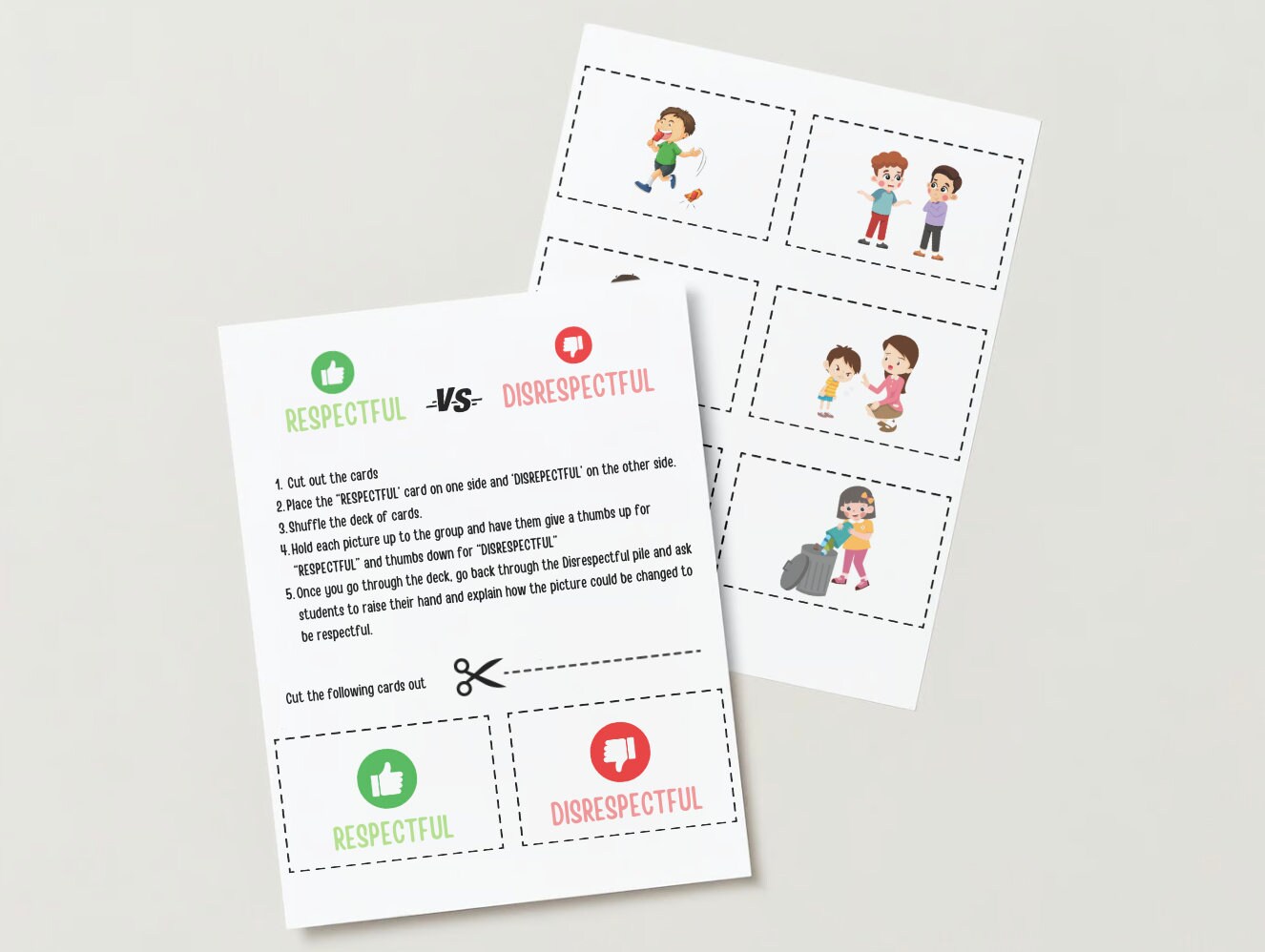 Respect Vs Disrespect Card Game - Etsy