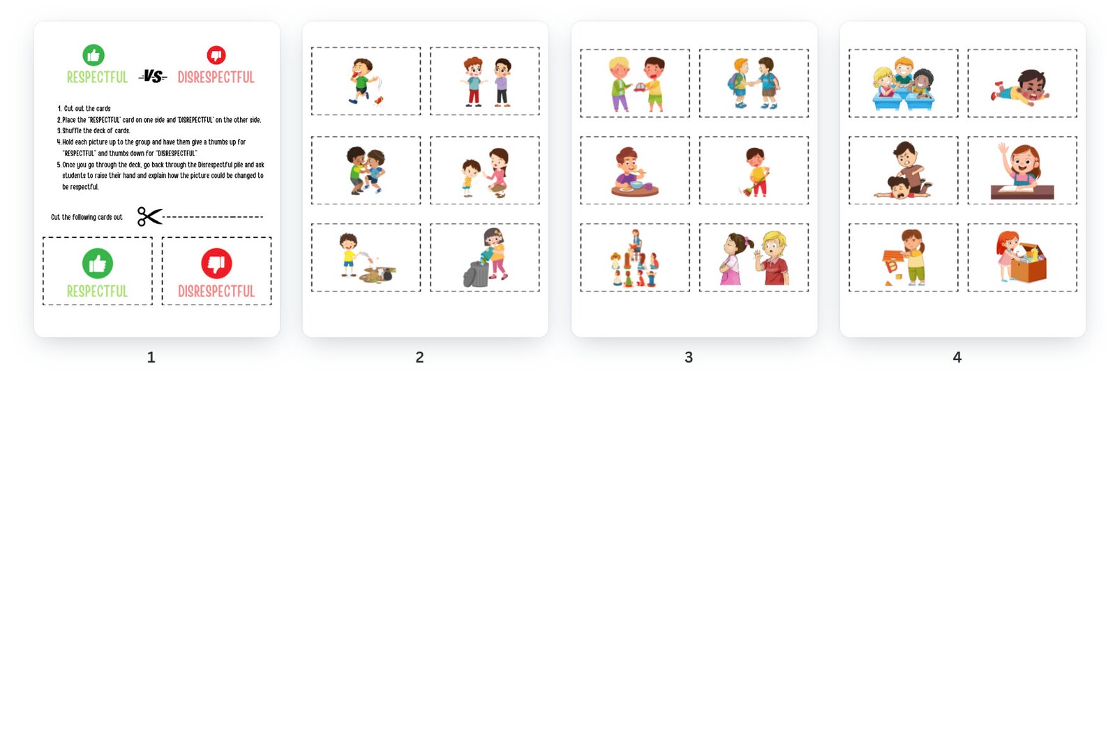 Respect Vs Disrespect Card Game - Etsy