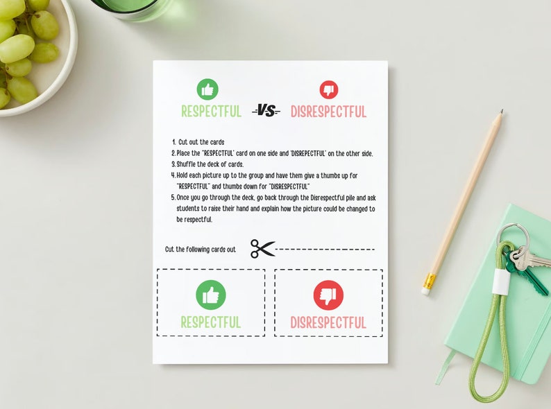 Respect Vs Disrespect Card Game - Etsy