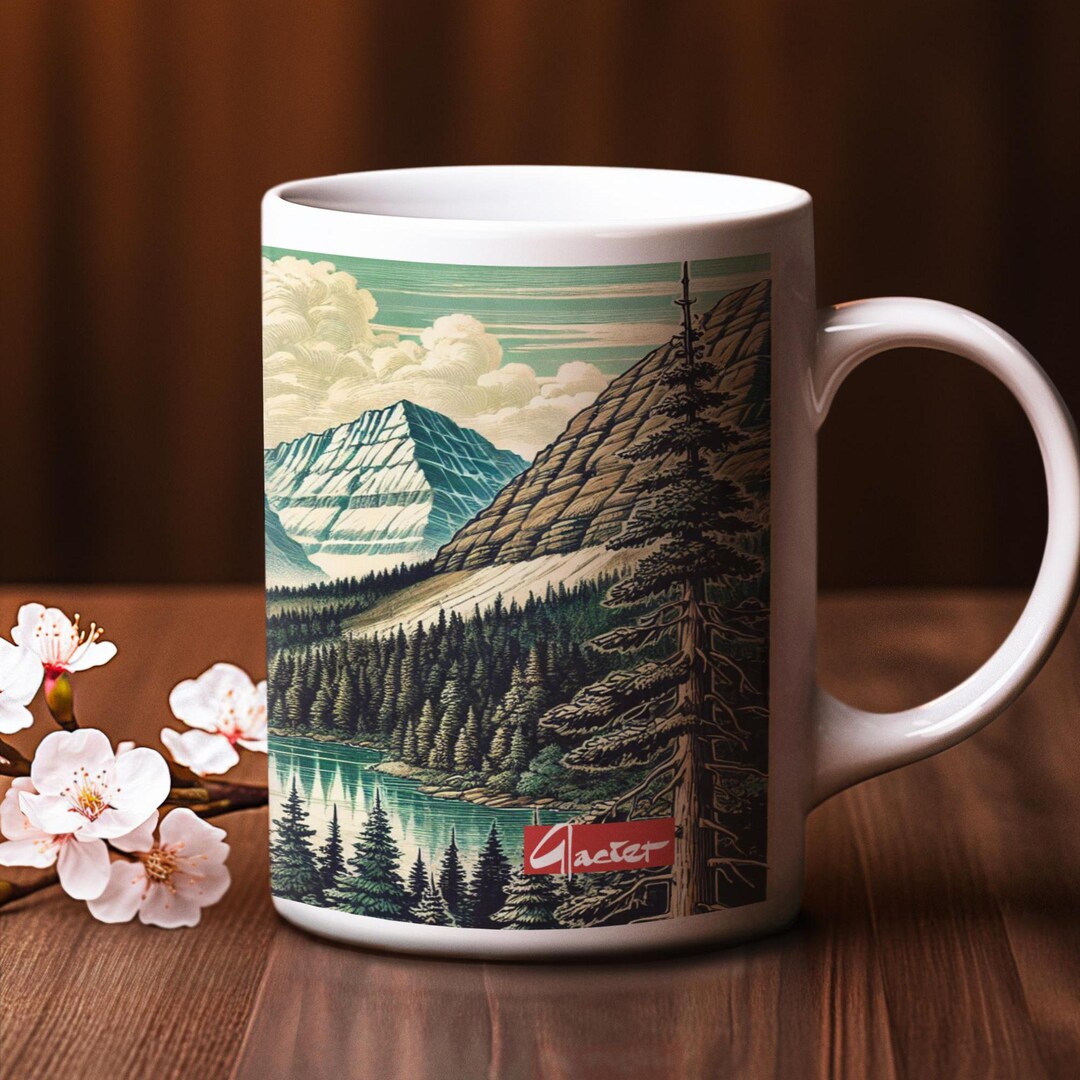 Glacier Zen Mug | Glacier National Park Mug, Glacier Art Mug, National ...