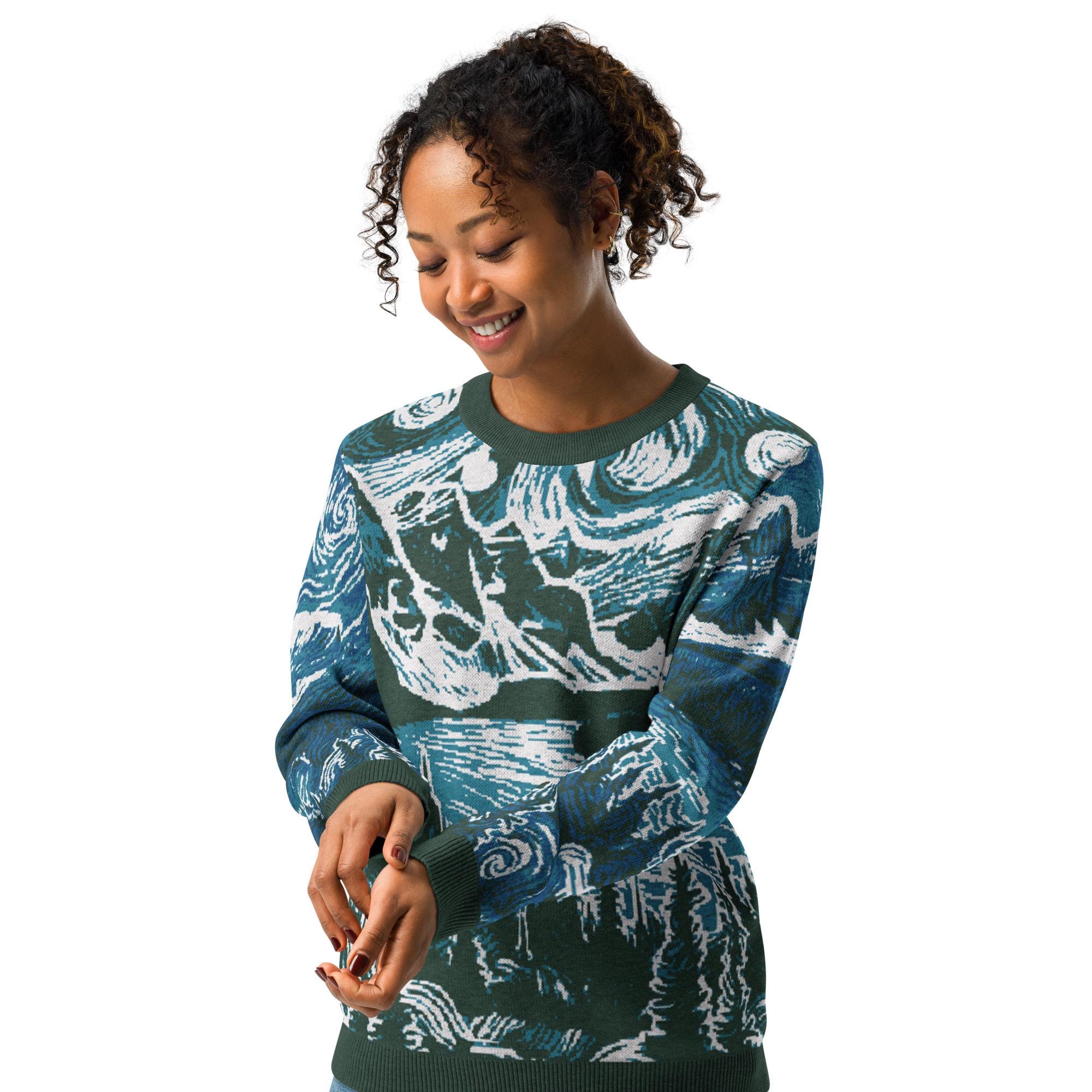 Glacier Knitted Crewneck Sweater National Park Knitted Sweater, Cozy ...