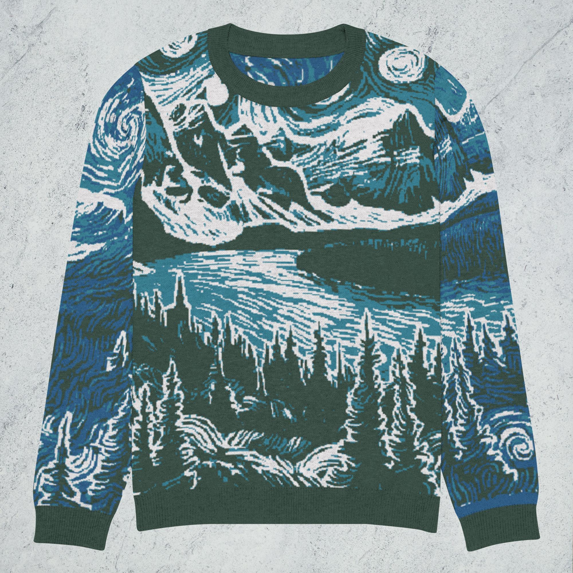 Glacier Knitted Crewneck Sweater | National Park Knitted Sweater, Cozy ...