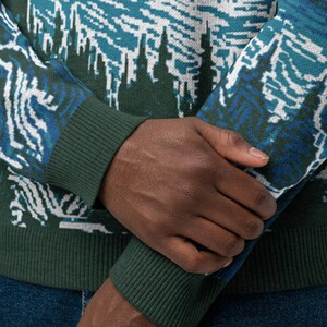 Glacier Knitted Crewneck Sweater | National Park Knitted Sweater, Cozy ...
